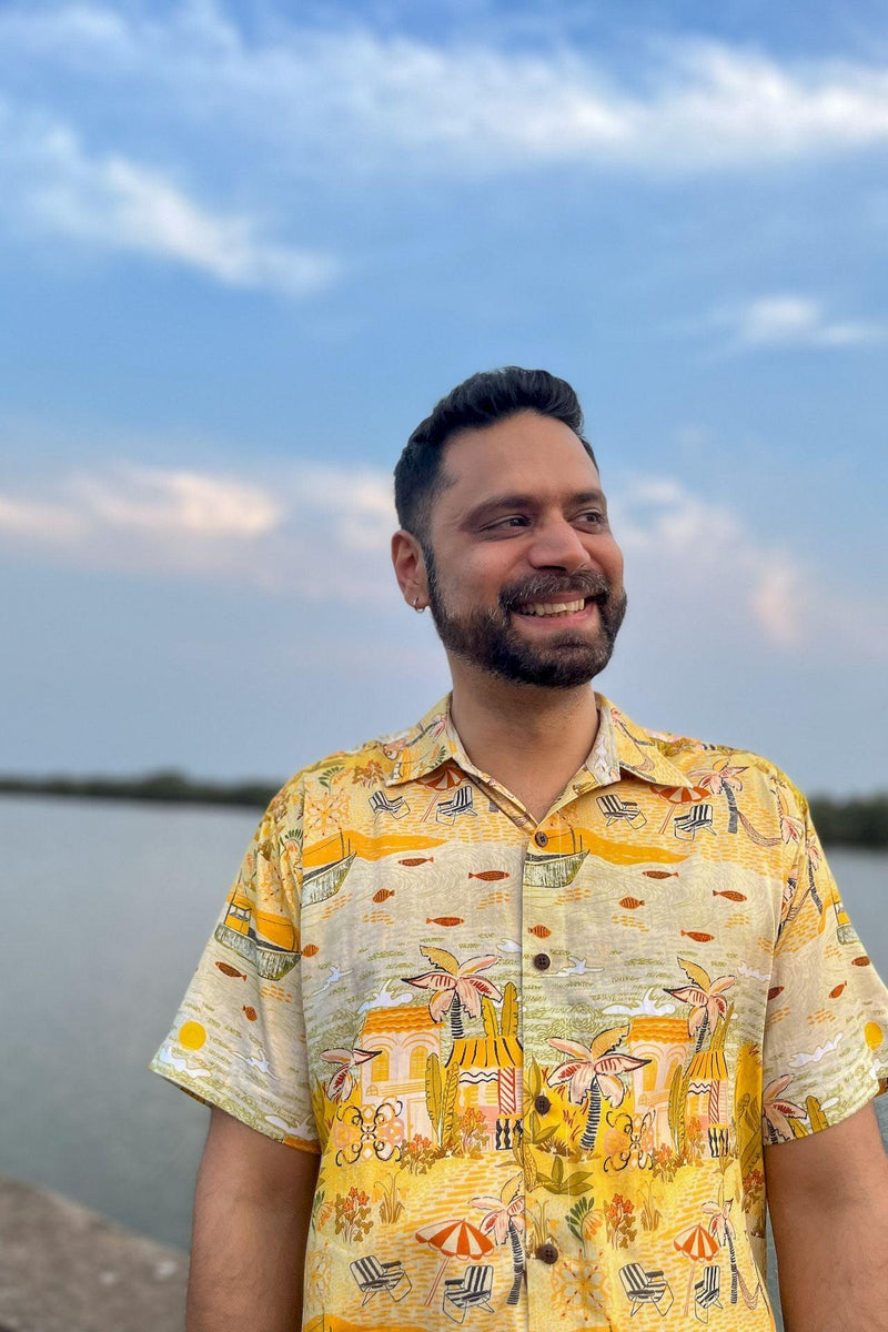 Goa beachside resort Artist Edit organic cotton shirt | Siesta o'Clock